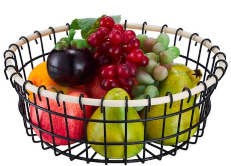 Decorative Fruit Bowl - 26.0 cm Metal & Wood – Eagles Picks